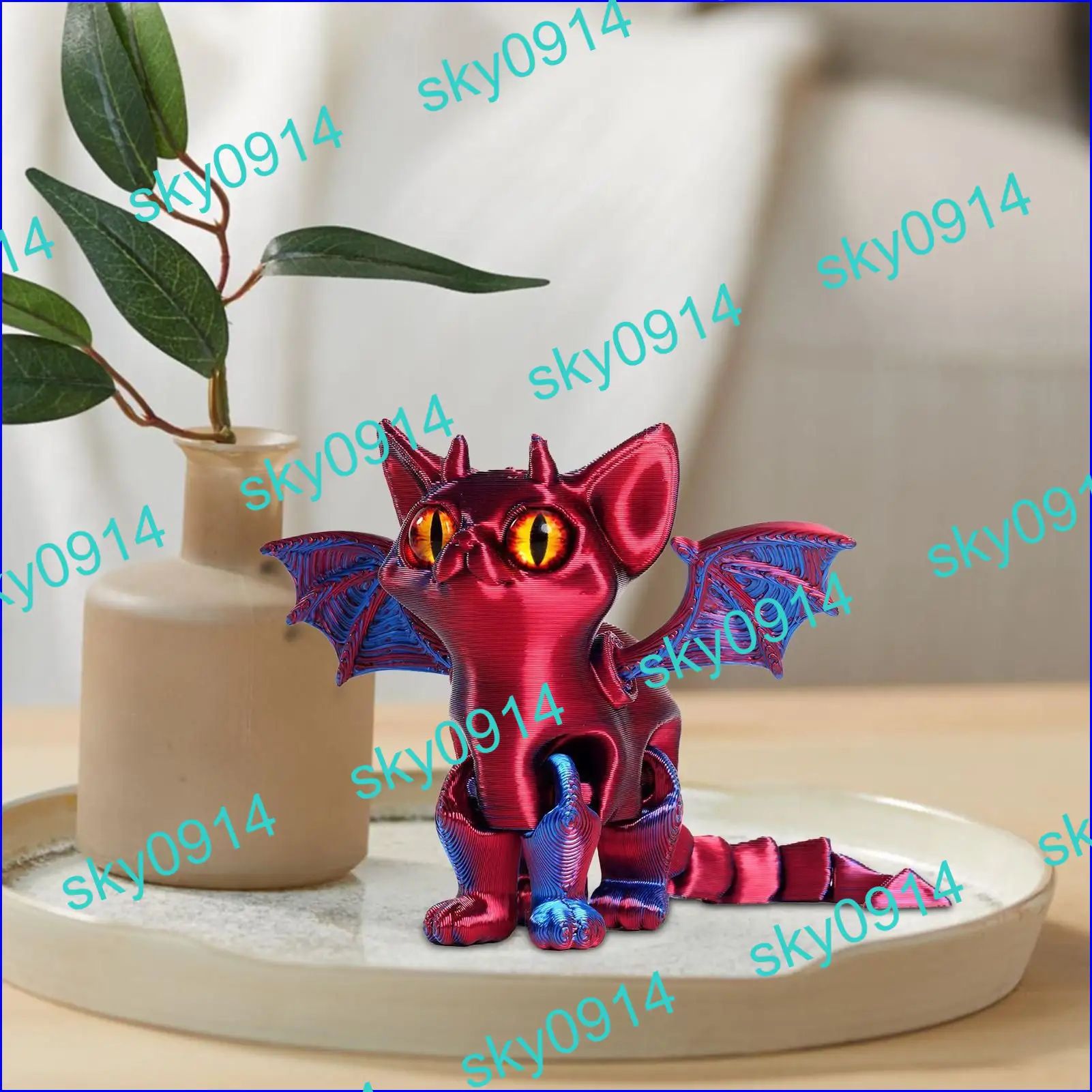 3D печать игрушка для кошки красный ABS пластик, компактная когтеточка для дома