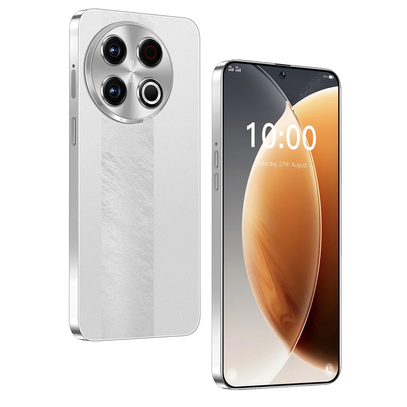Новый смартфон Spark 40 Pro 2026 года, высокое Белый, Белый, 12ГБ, 512ГБ, White, 12GB 512GB