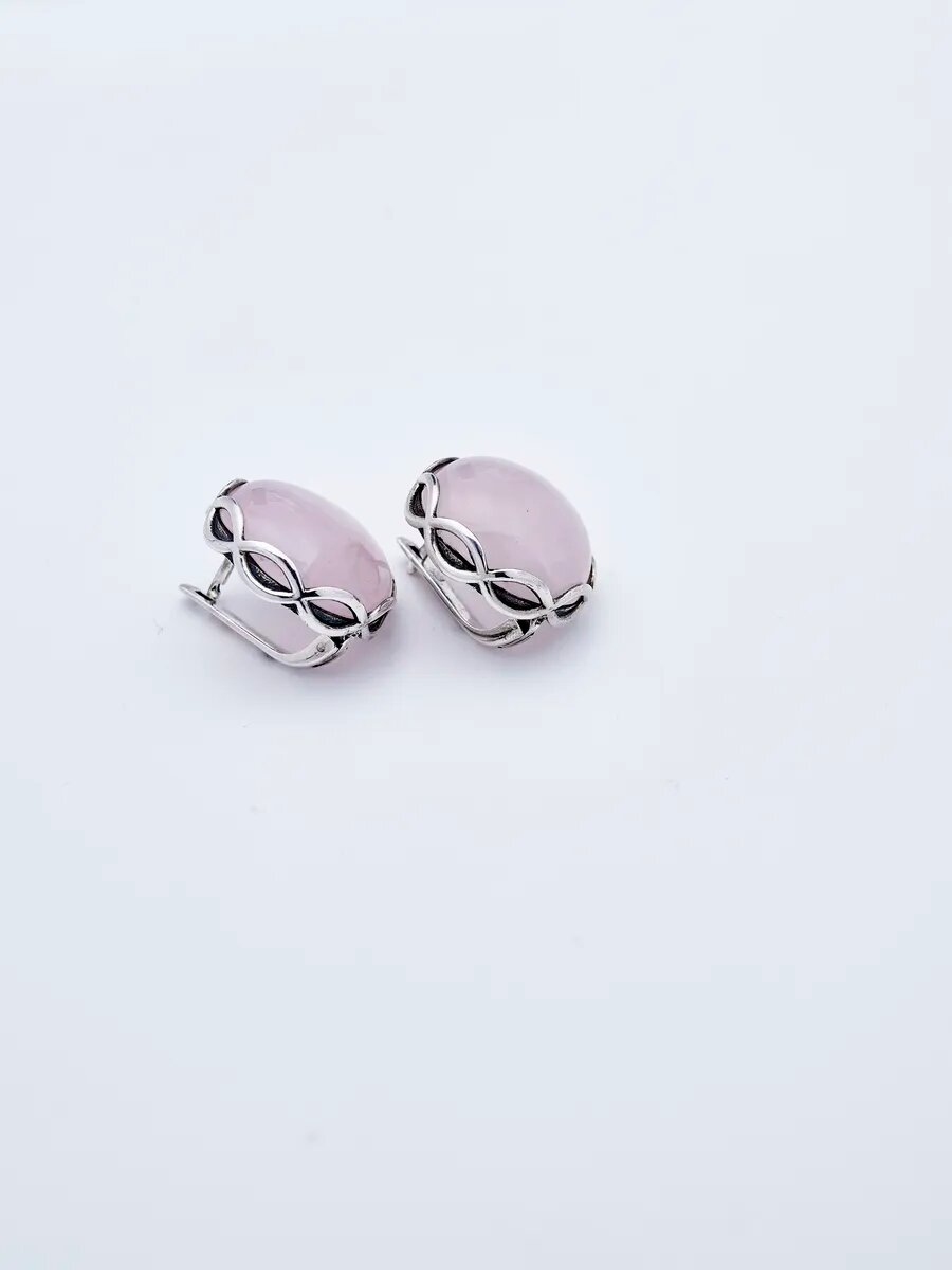 Серьги БРЮС, серебро, 925 проба, кварц