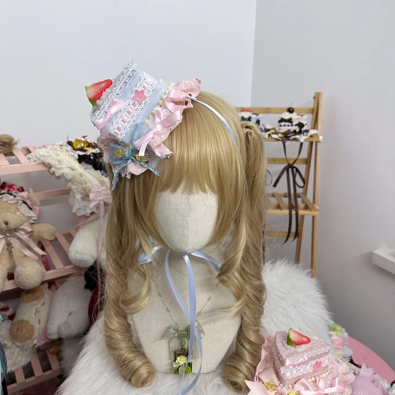 Хлопковая шляпа LOLITA Blue Pink
