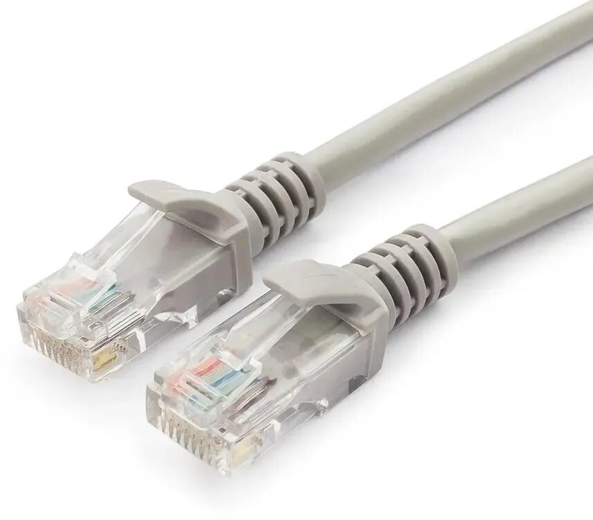 Патч-корд CABLEXPERT PP10-0.5M литой (molded), UTP, кат.5E, 0.5м, 4 пары, 26AWG, 0.129мм, медь, многожильный, серый