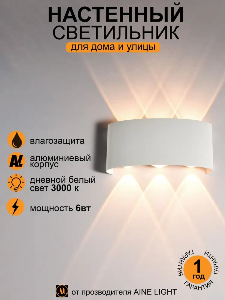 Настенный светильник, LED, 8 Вт