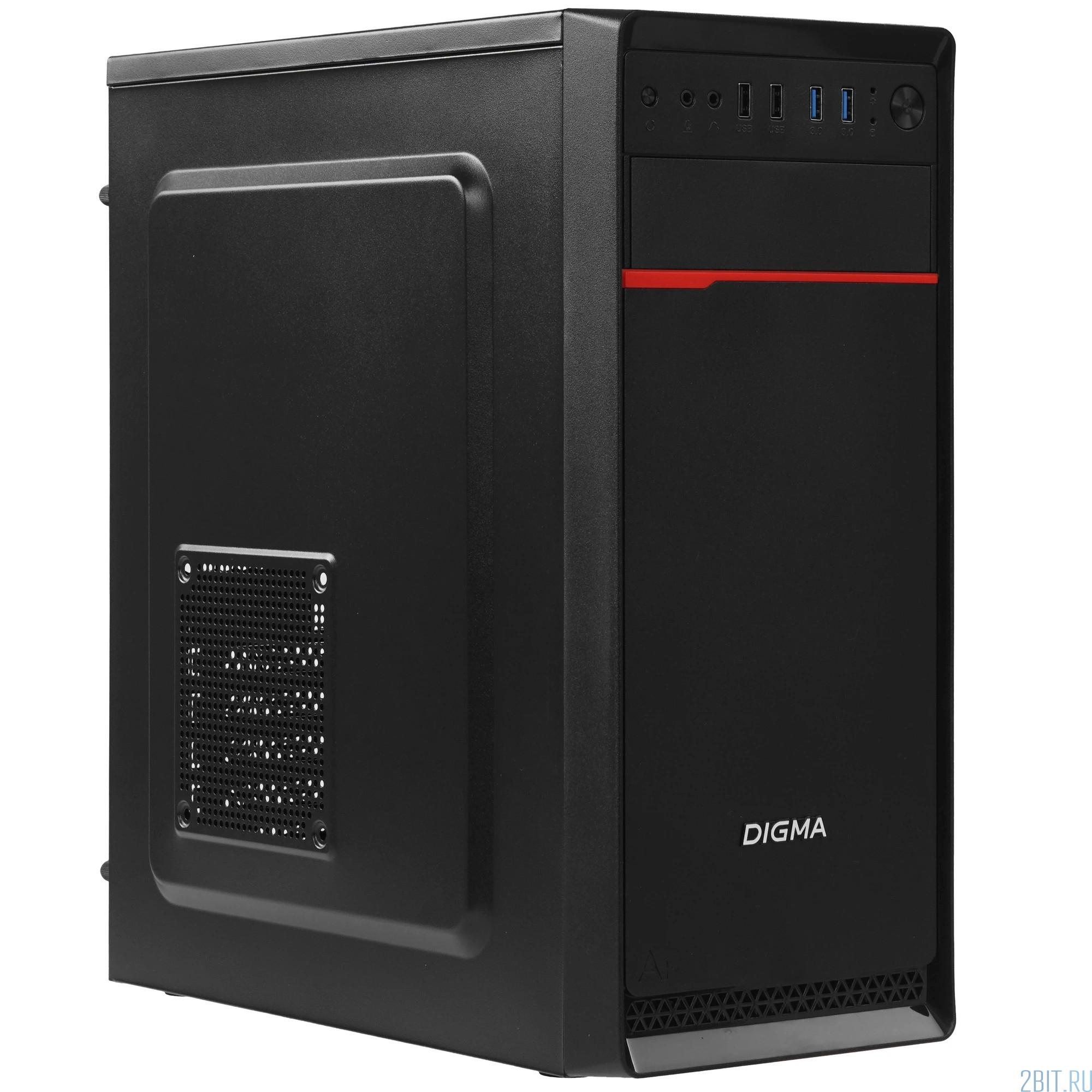 Корпус Digma DCC-MD302 черный без БП ATX 1x80mm 3x120mm 2xUSB2.0 2xUSB3.0 audio