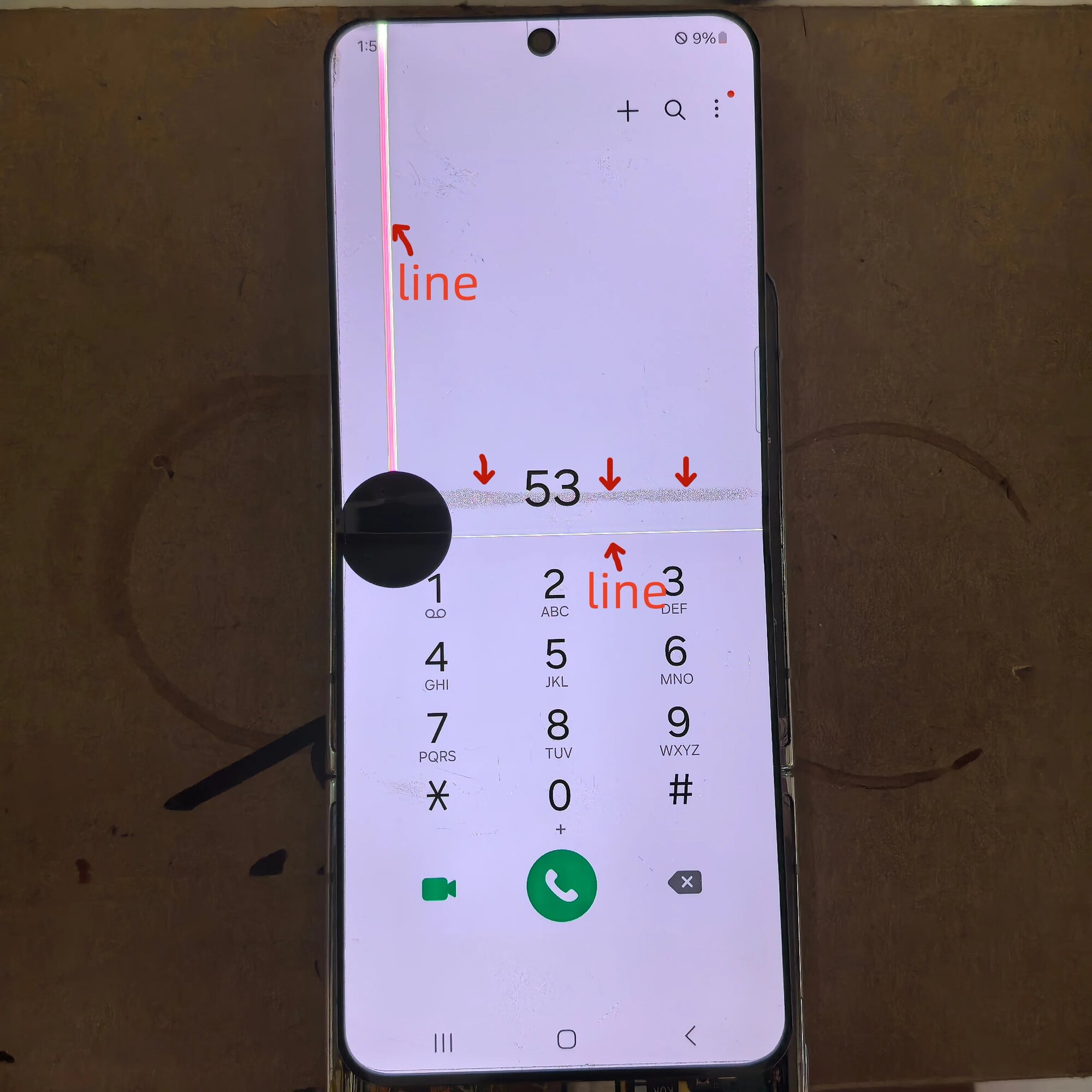 6,7-дюймовый сенсорный экран Zflip5 Super AMOLED для Samsung Galaxy Z Flip 5, экран SM- F731 F731b F731u, ЖК-дисплей с дефектом.