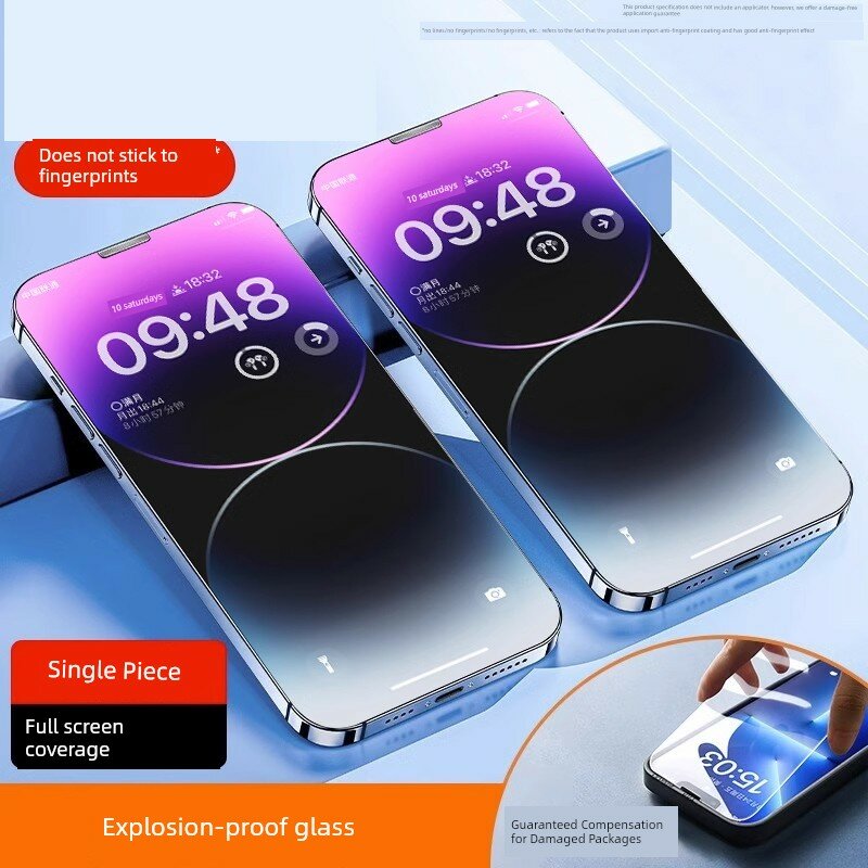 Защитное стекло для iPhone 15 Pro с нано-покрытием, одно стекло, высокая четкость экрана