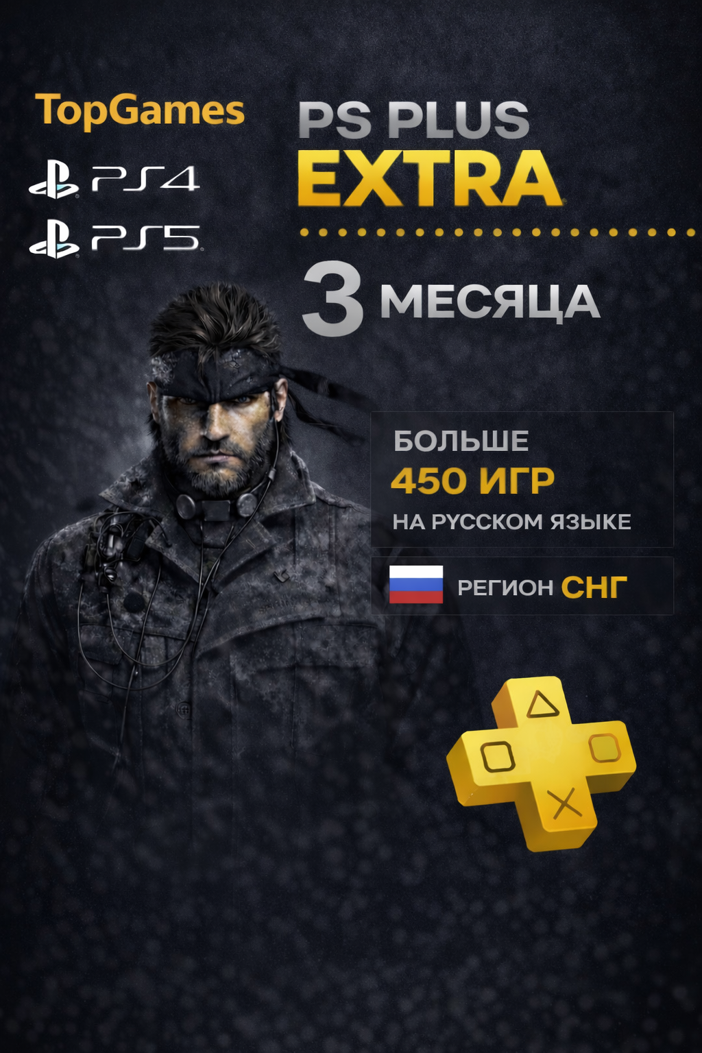 Подписка PS Plus Extra на 3 месяца 500+ игр! Без ВПН! Россия Только PS4