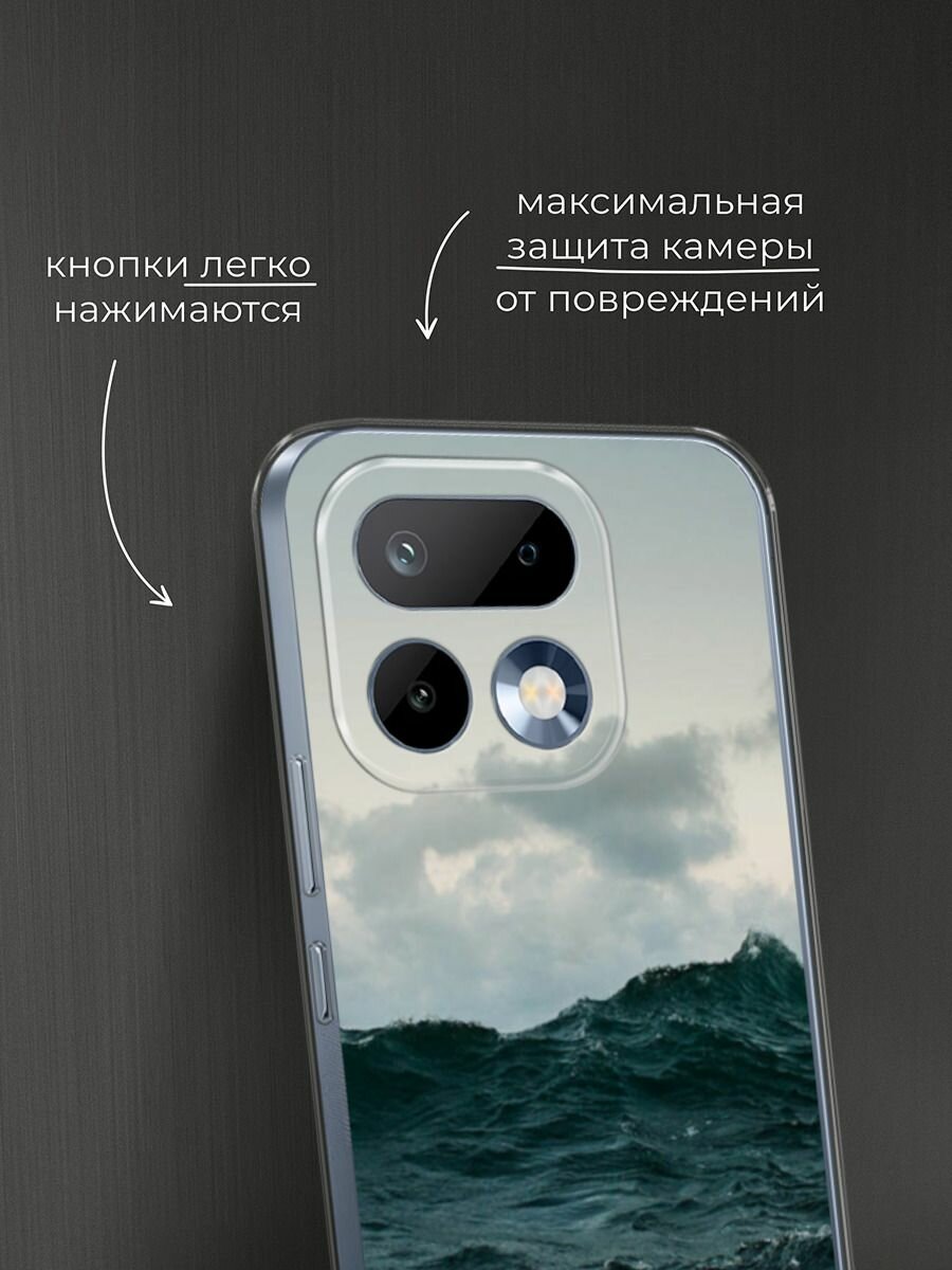 Силиконовый чехол на Realme 16 Pro / Реалме 16 Про с принтом Волны 11 — фото 1