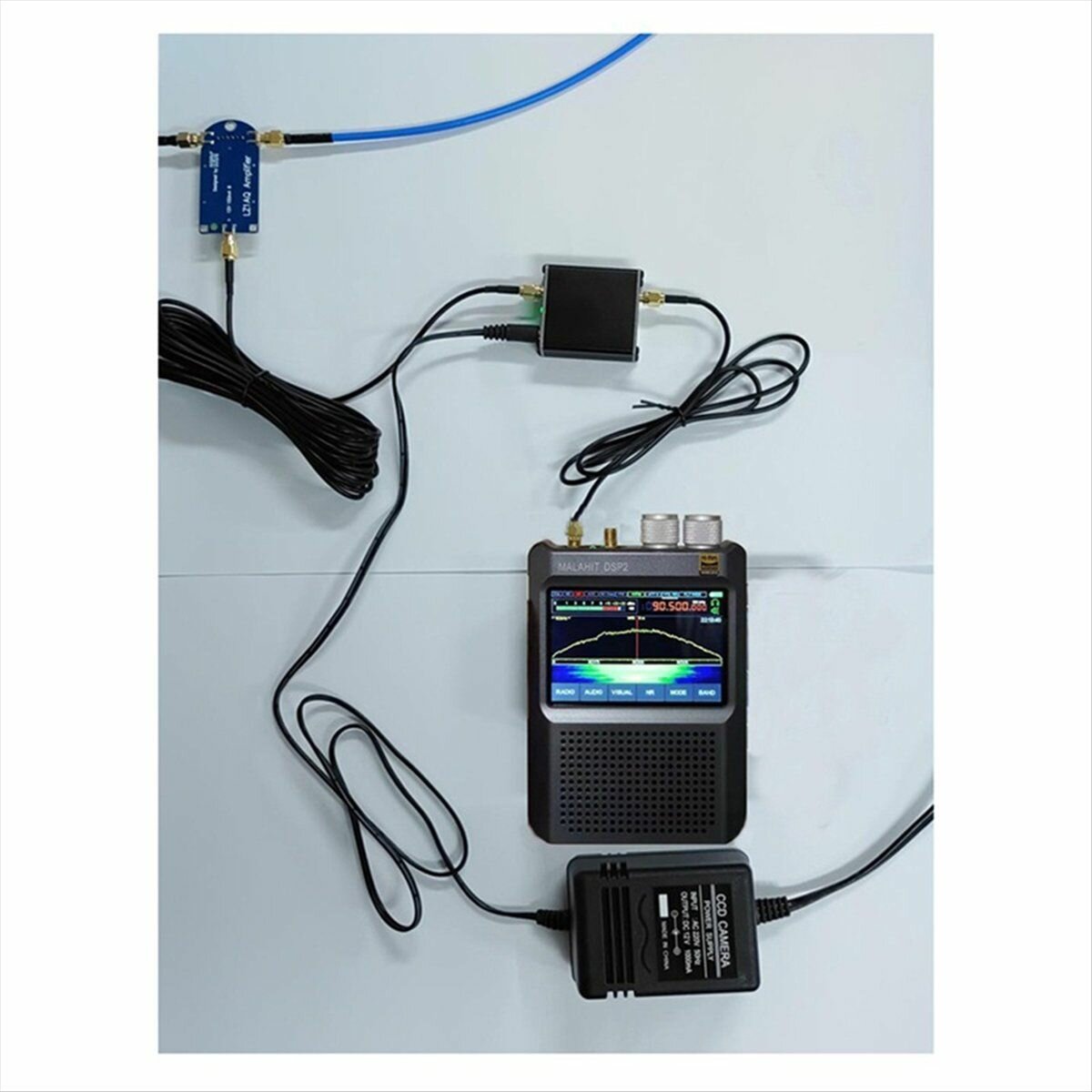 Широкополосная Магнитная Рамочная Антенна 50K-500MHz С Усилением 17dB Для HF AM FM