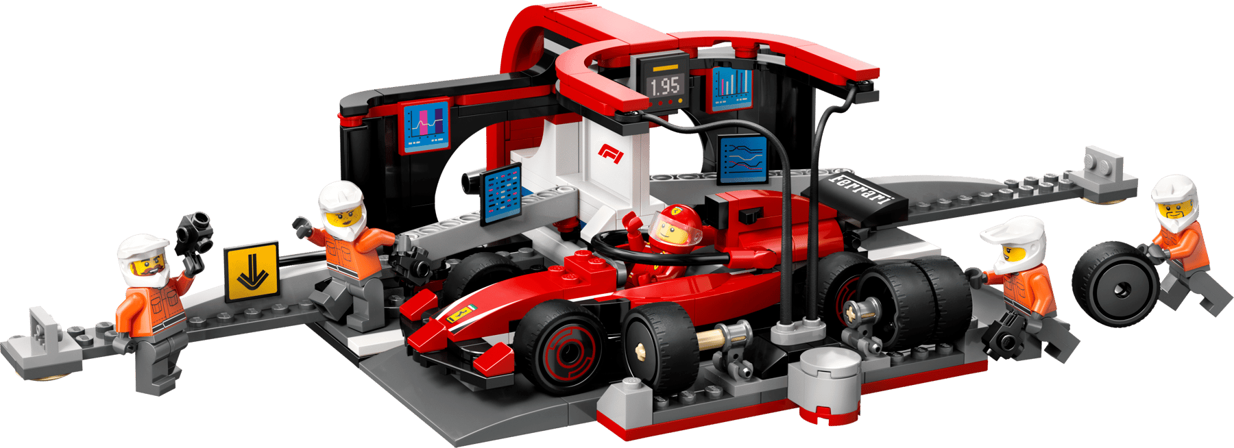 Конструктор LEGO City 60443 Пит-стоп F1 и команда болида Ferrari, 322 дет. — фото 1