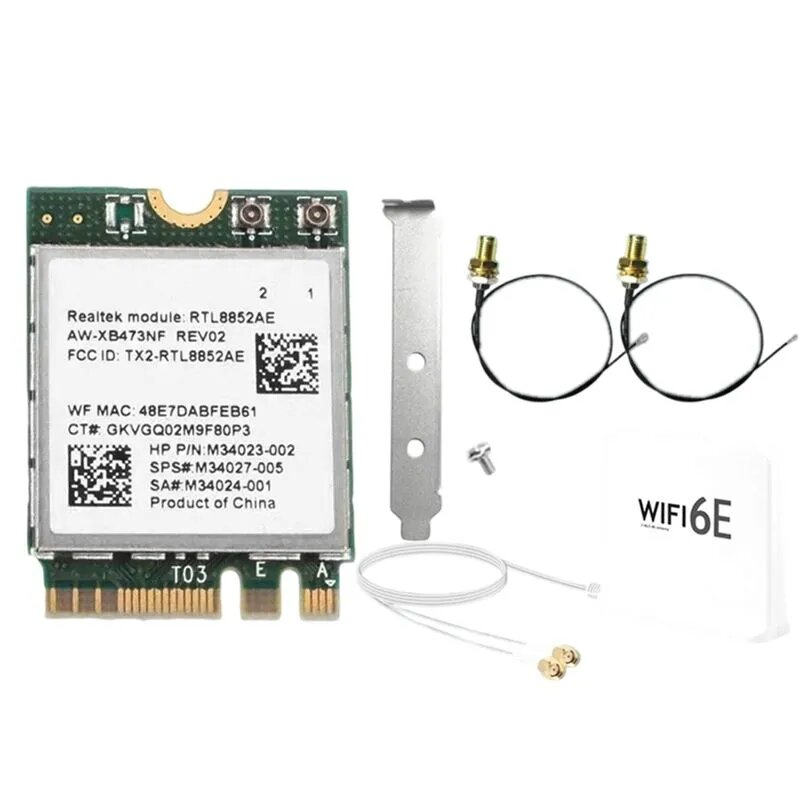 Сетевая Карта RTL8852AE WiFi 6 С Внешней Антенной 12 ДБи, 1800 Мбит/С