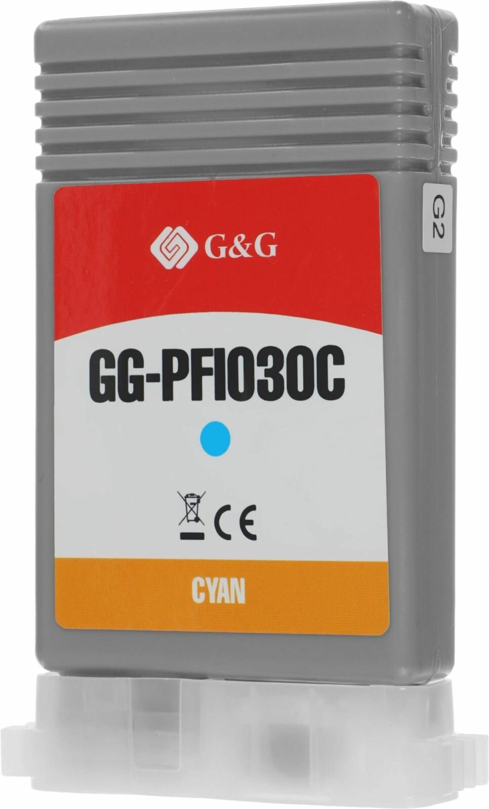 Картридж струйный G&G PFI-030C голубой, 55мл для Canon imagePrograf TA-20 30 TM-240 340 (GG-PFI030C)