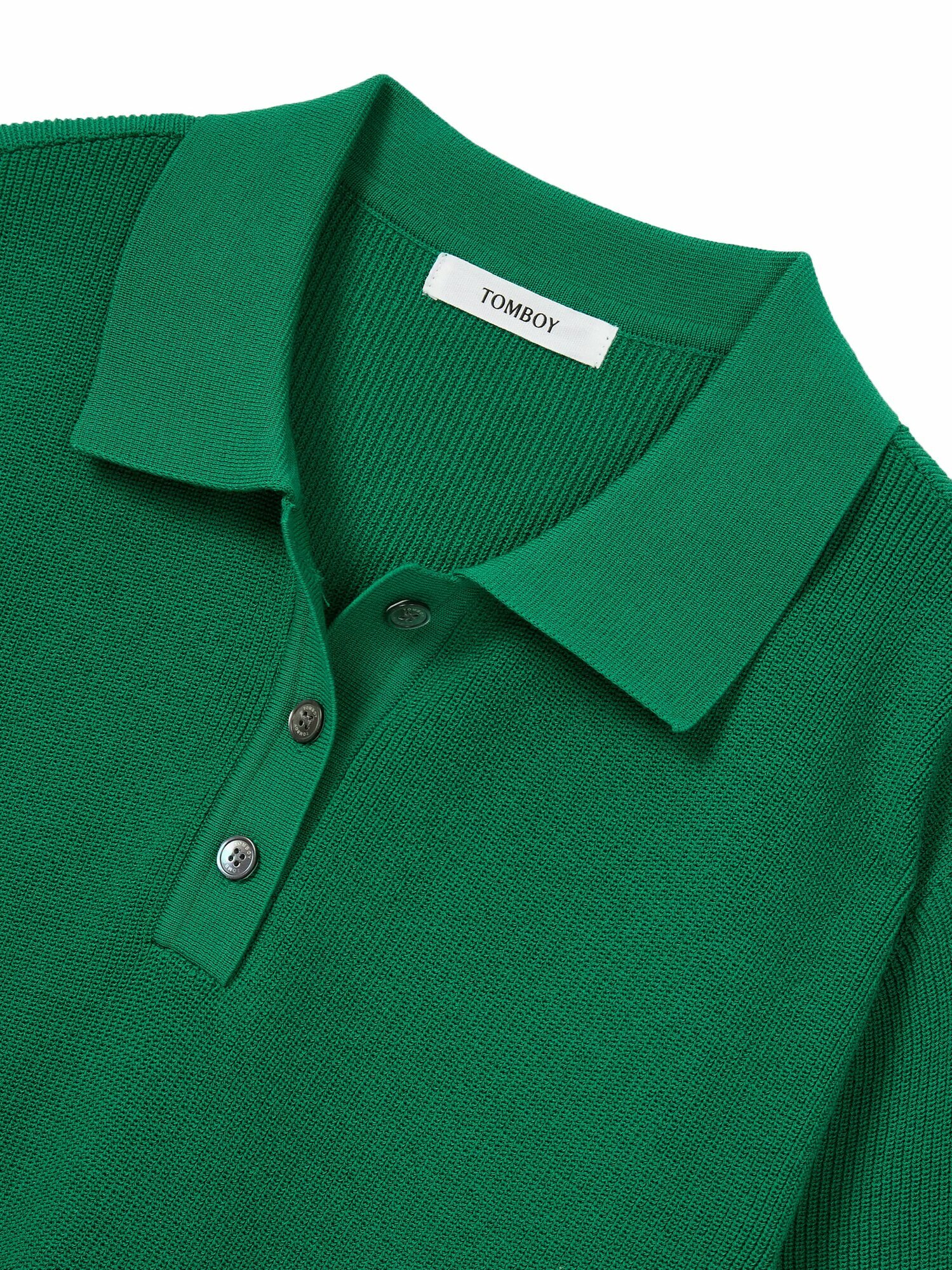 Топ STUDIO TOMBOY Button polo knit, размер OneSize, green — фото 1