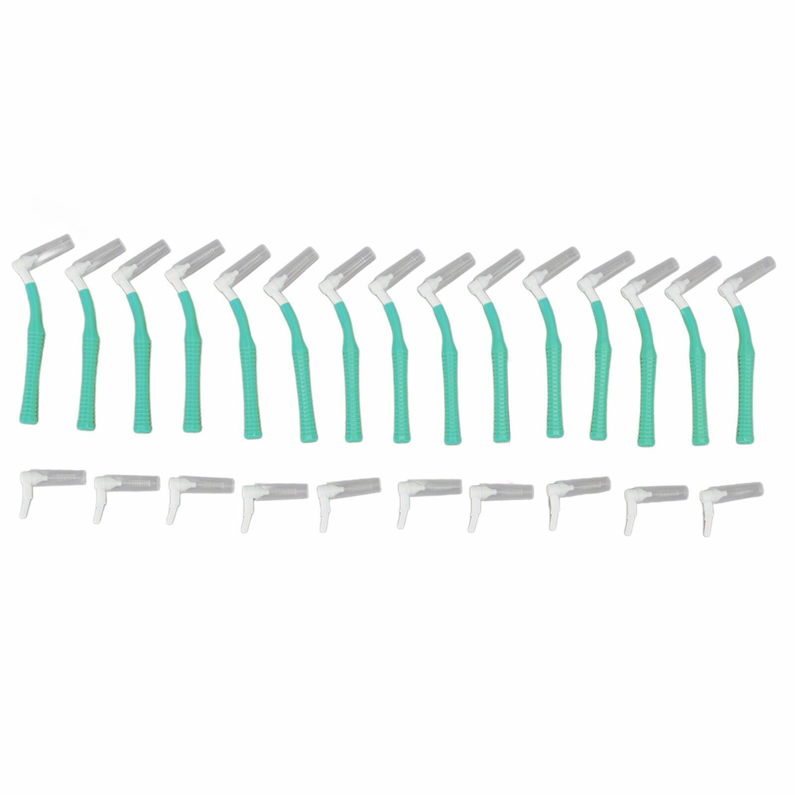 L-образная межзубная щетка для ухода за полостью рта, отбеливание зубов, зубная щетка для ортодонтической чистки зубов, зеленая