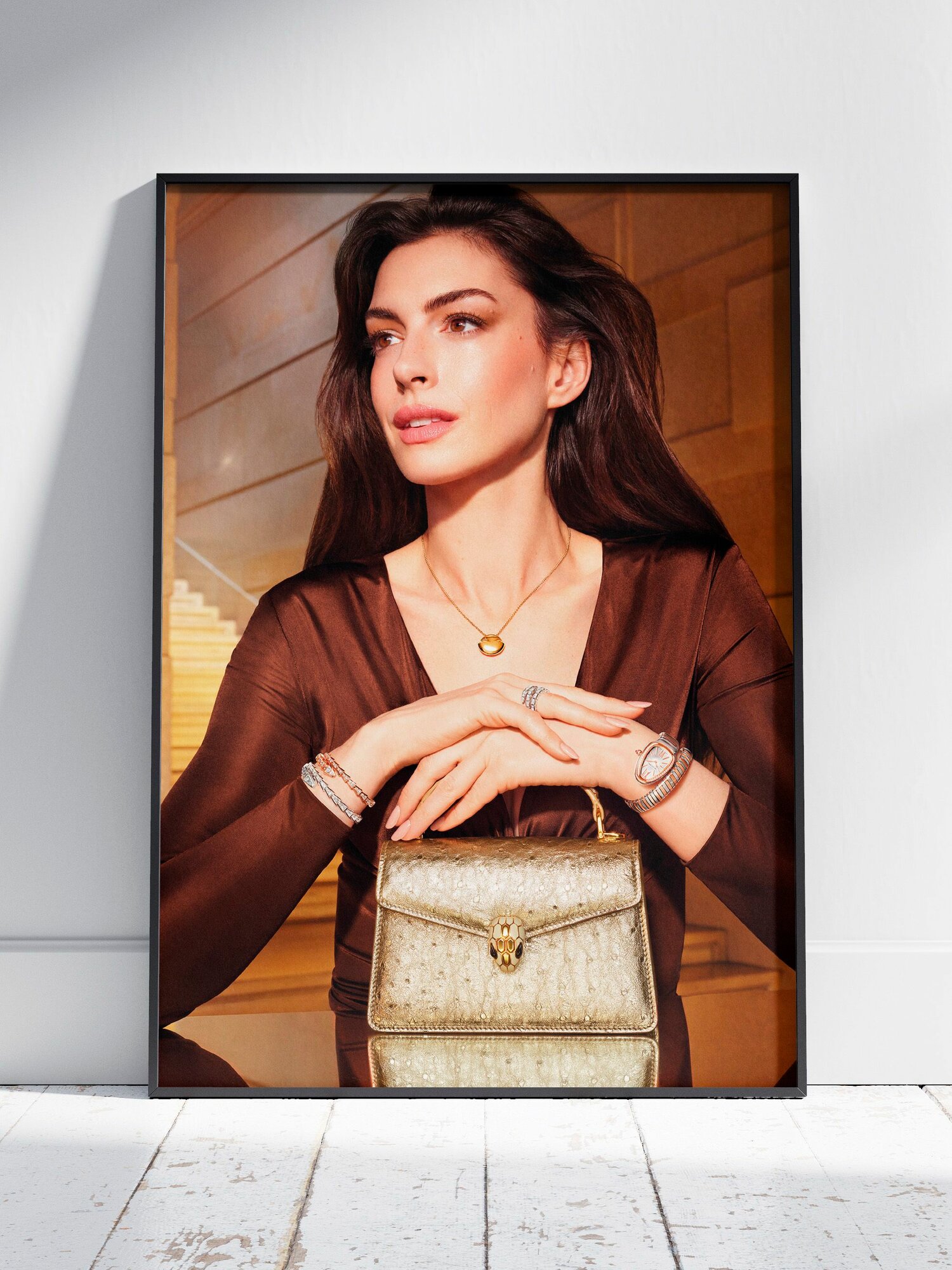 Плакат на стену для интерьера Энн Хэтэуэй (Anne Hathaway 36) - Постер по актеру фильма, кино, сериала формата A4 (21x30 см)