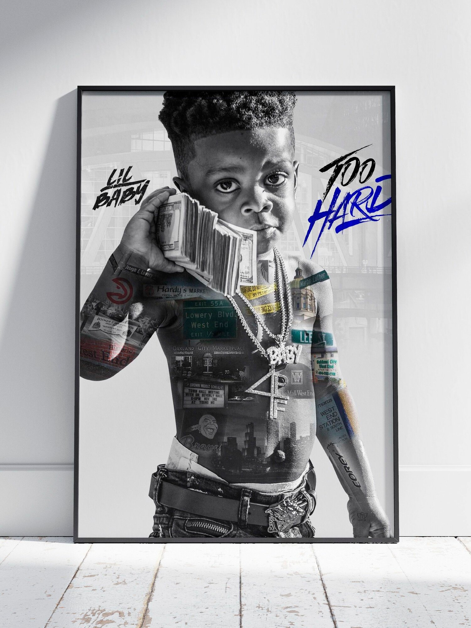 Плакат на стену для интерьера Лил Бэйби (Lil Baby 10) - Постер по музыке и артисту формата A4 (21x30 см)