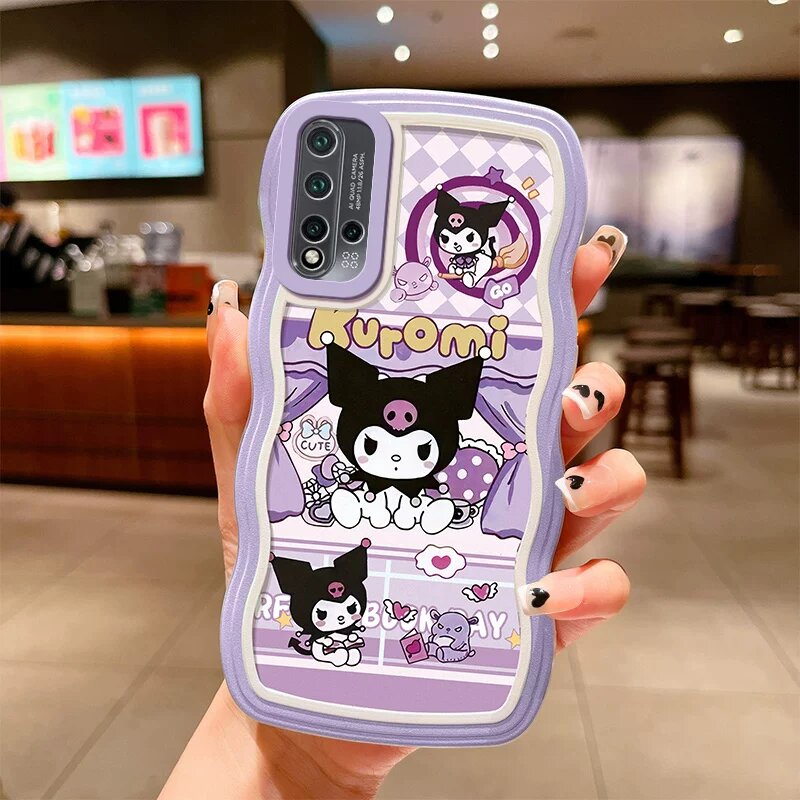 Премиум мягкий силиконовый чехол для Huawei nova 5 с принтом Куроми на фиолетовом цвете