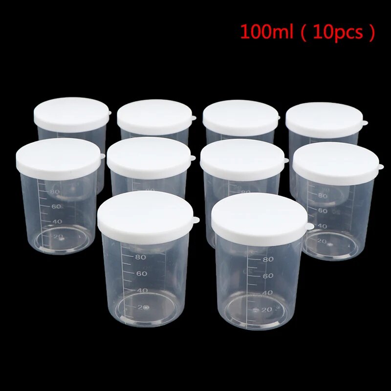 Прозрачные пластиковые мерные стаканы 50/100 мл 100ML