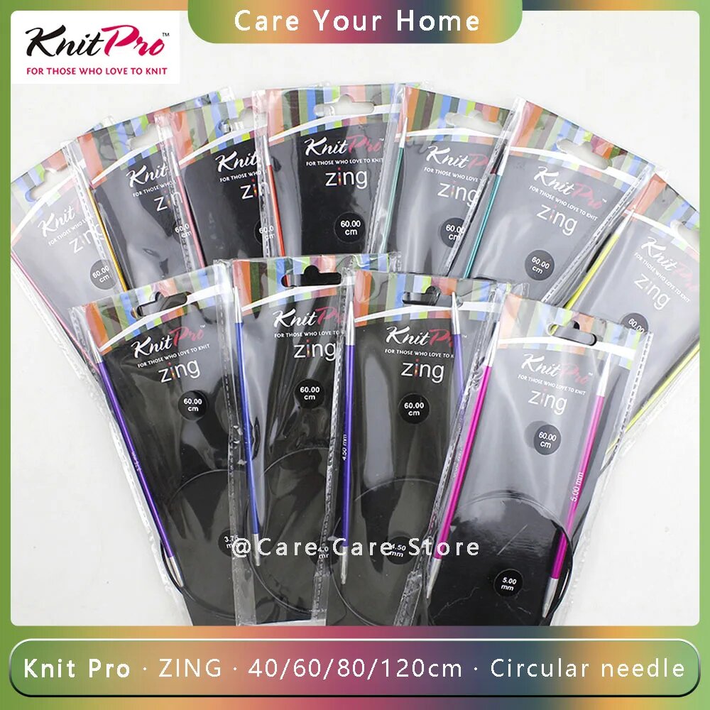 Спицы круговые KnitPro Zing 4.5 мм, 120 см