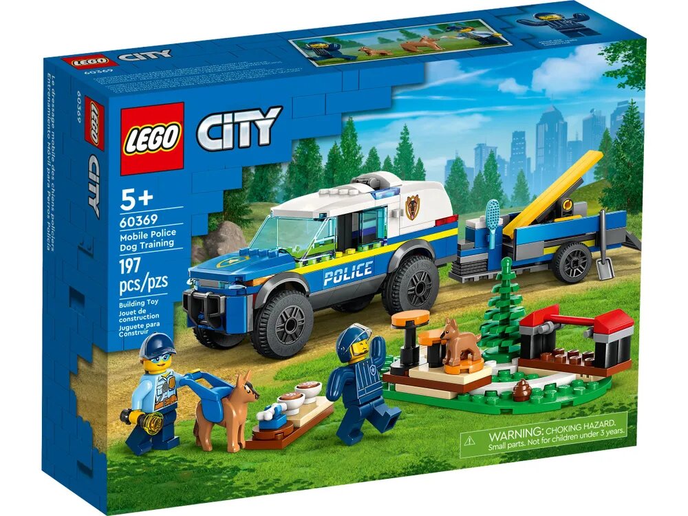 Лего City серия, LEGO 60369 Mobile Police Dog Training, lego конструктор для мальчика, лего для девочек
