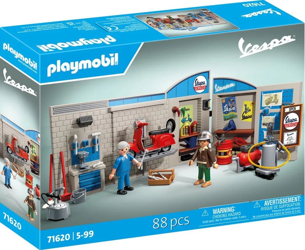 Playmobil-Мир Моби: гараж Vespa в стиле ретро 60-х годов-71620