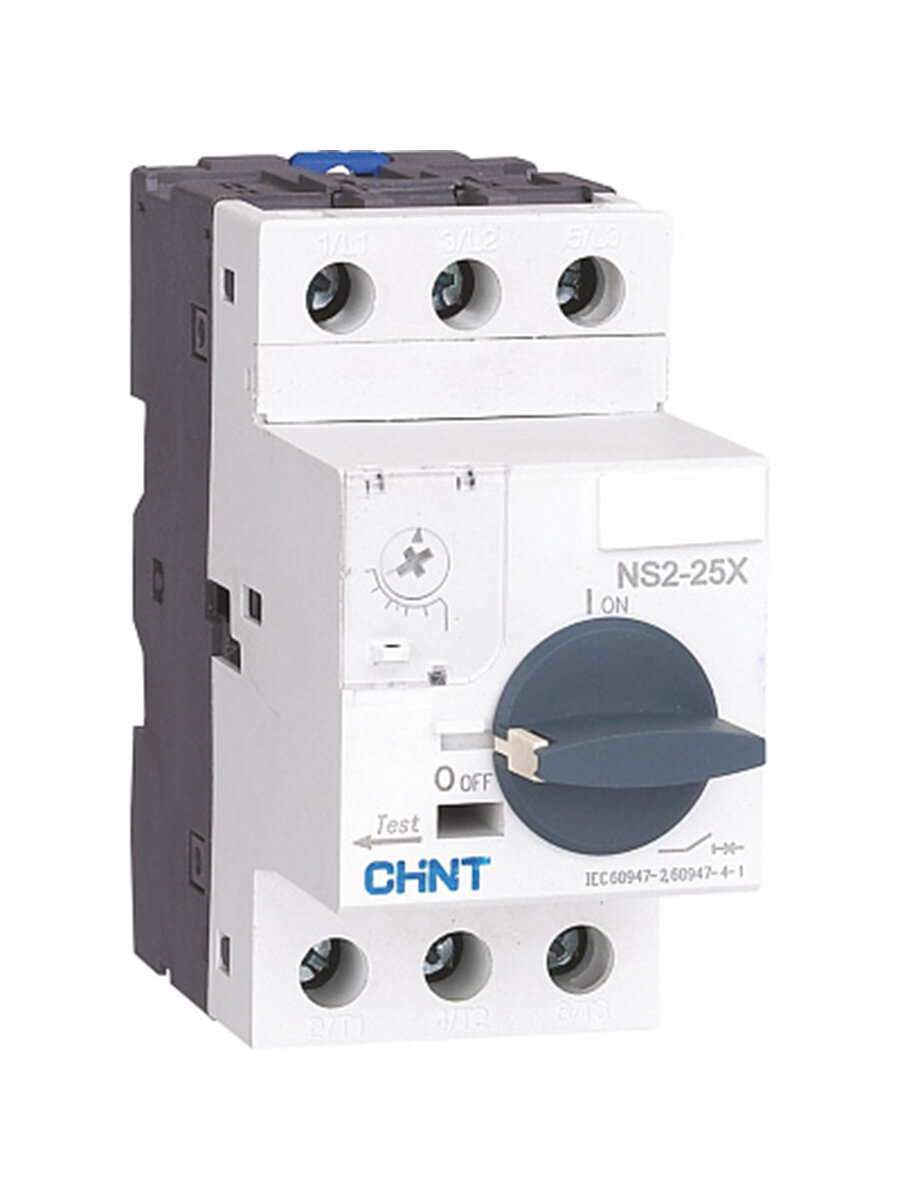 Автоматический выключатель защиты двигателя чинт (CHINT) NS2-25X 0.16-0.25A с поворотной ручкой 495177