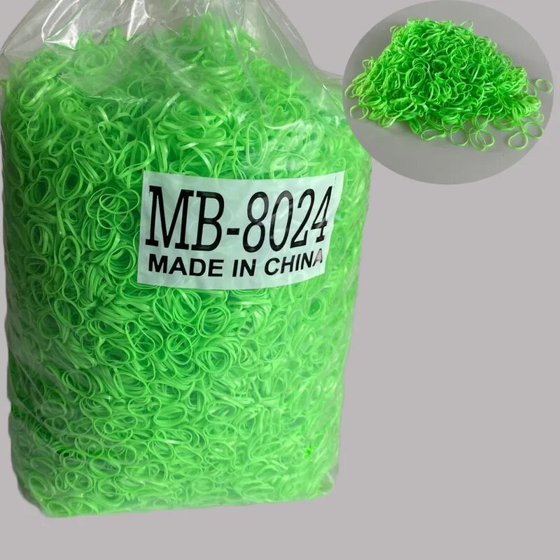 Зеленые силиконовые резинки для волос, color 9