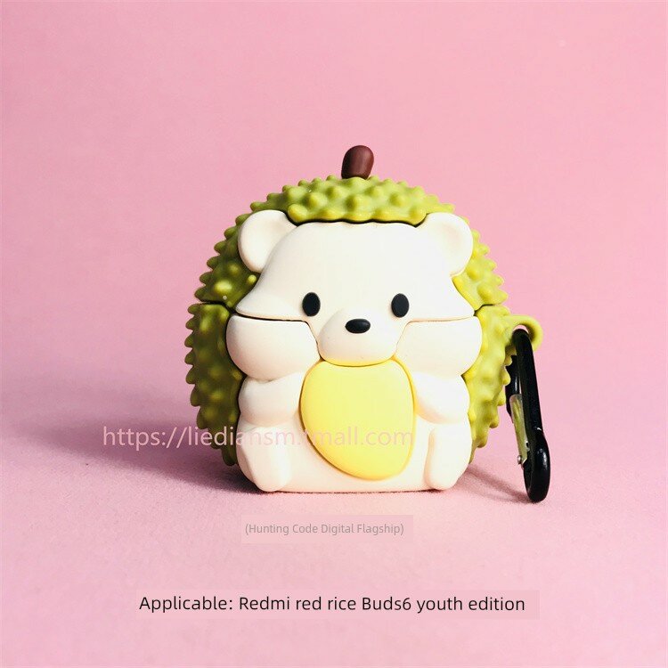 Чехол для наушников Redmi Buds 6 Youth Edition с дизайном личи-чипмунк, мягкий силиконовый защитный чехол для беспроводных наушников