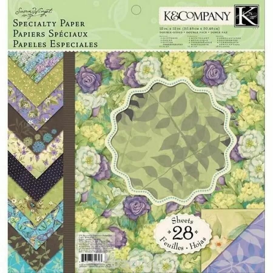 Набор бумаги для скрапбукинга K&Company Мир растений, специальная, 31х31 см, 28 листов, KCO-30-614703