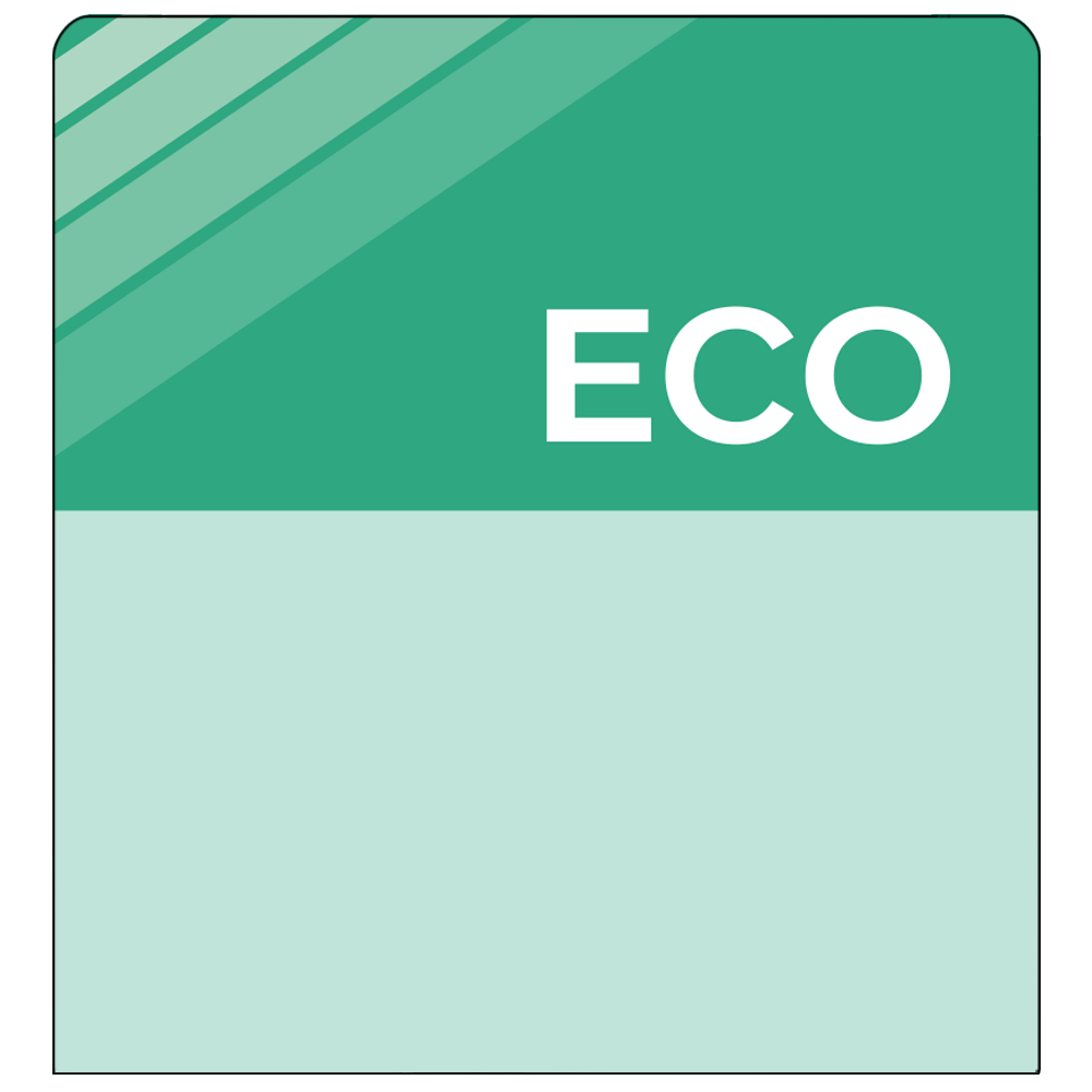 Шелфстоппер (шелфтокер) stpos STRIPE из ПЭТ 0,3мм в ценникодержатель, 70х75 мм "eco", зеленый тон