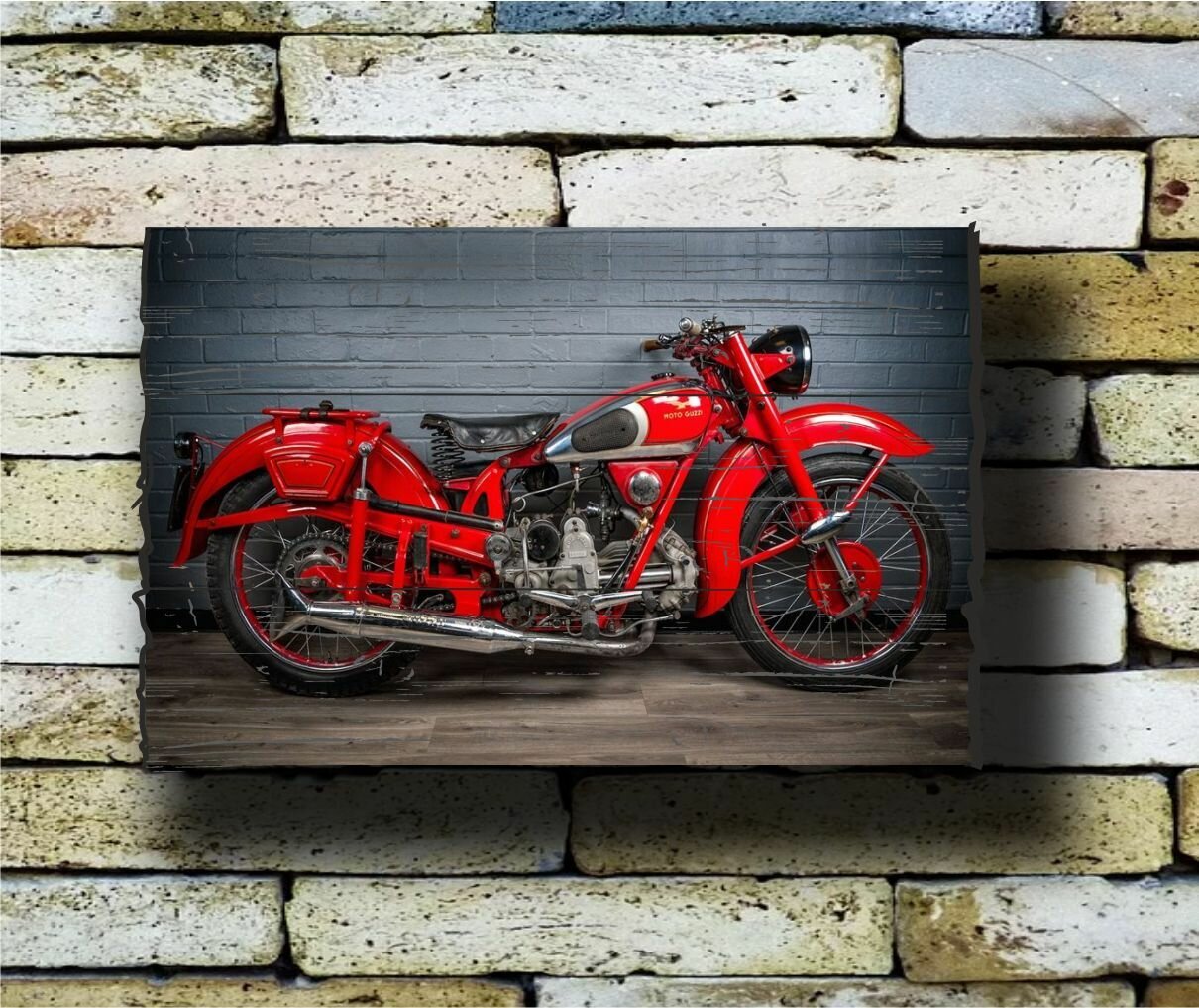 Картина на досках "Харлей Дэвидсон. Harley Davidson 28"