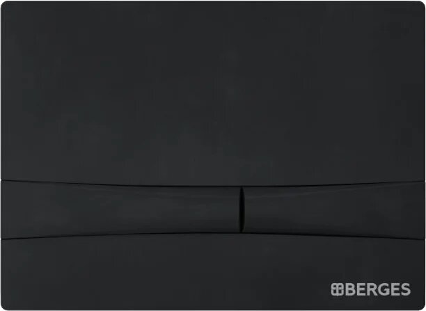 Кнопка смыва для унитаза Berges Novum F5 черная, матовая, кнопка для инсталляции, двойной смыв