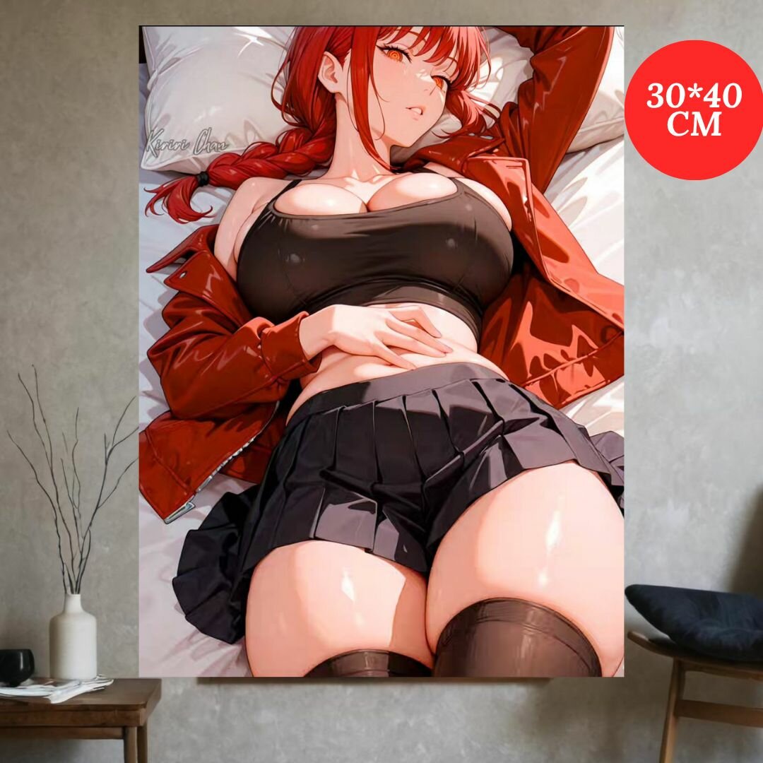 Картина на металле (Аниме - Человек-бензопила) Макима, 30*40 см
