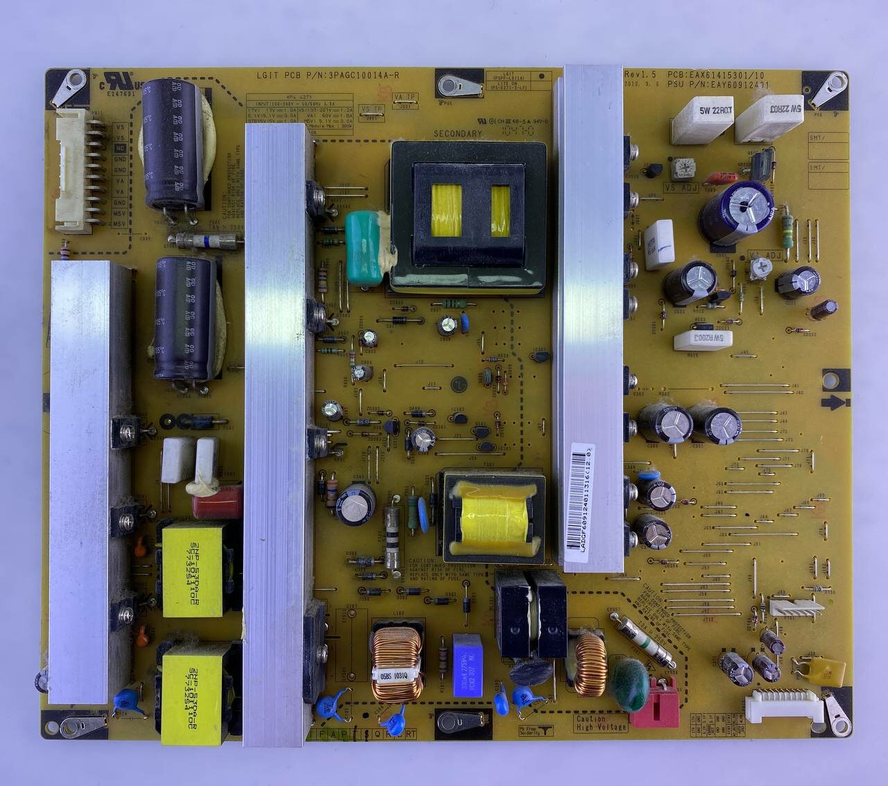 Блок питания PSU: EAY60912401 EAX61415301/10 REV1.5 для телевизора 42PJ350R 42PJ250R