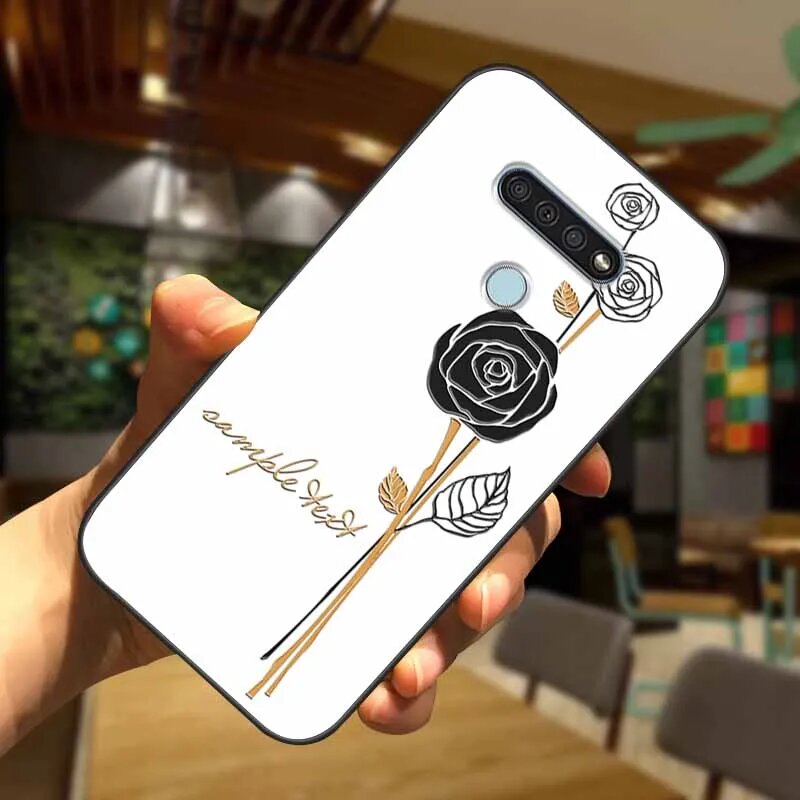 Чехол для LG V50 ThinQ, V30, V40 ThinQ, с 3D-рельефным тиснением, силиконовый, мягкий, с цветочным узором, для LG K50, Q60, V40