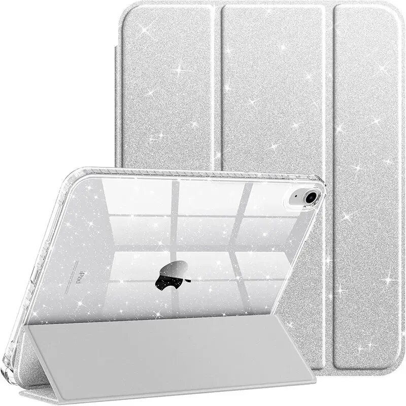 Блестящий чехол для iPad 11/10 (2025) серебряный