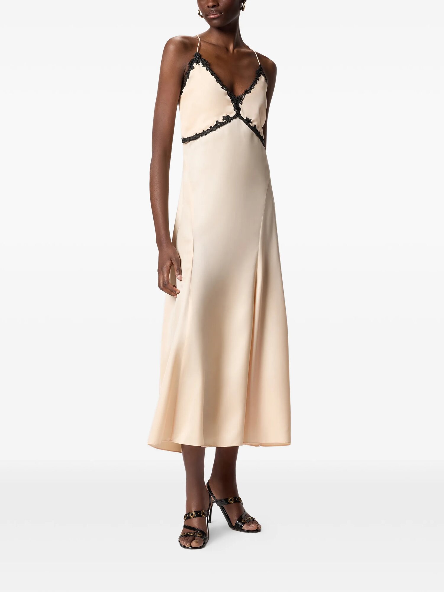 Платье Pinko Lace-inserts midi dress, размер 40, разноцветный — фото 1