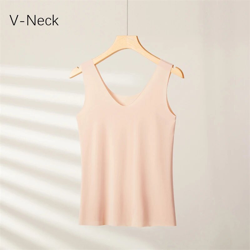 Розовый бесшовный жилет NURRASA V-Neck, 4XL, Color: F