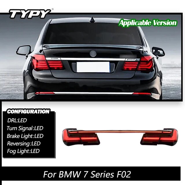 TYPY Автомобильные светодиодные фары для BMW 7 серии 2009-2015 F01 F02, обновлённые до стиля фаров G12, Plug And Play, автомобильные аксессуары
