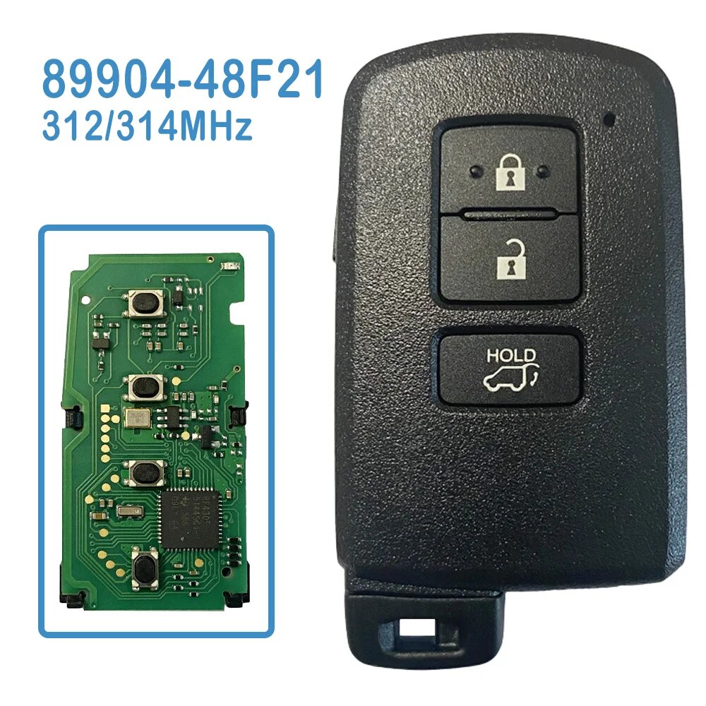Автомобильный смарт-ключ PN:281451-2110 14FAB-01 89904-48F21, сменный автомобильный пульт дистанционного управления SUV с 3 кнопками 312/314 МГц для Toyota Land Cruiser Harrier