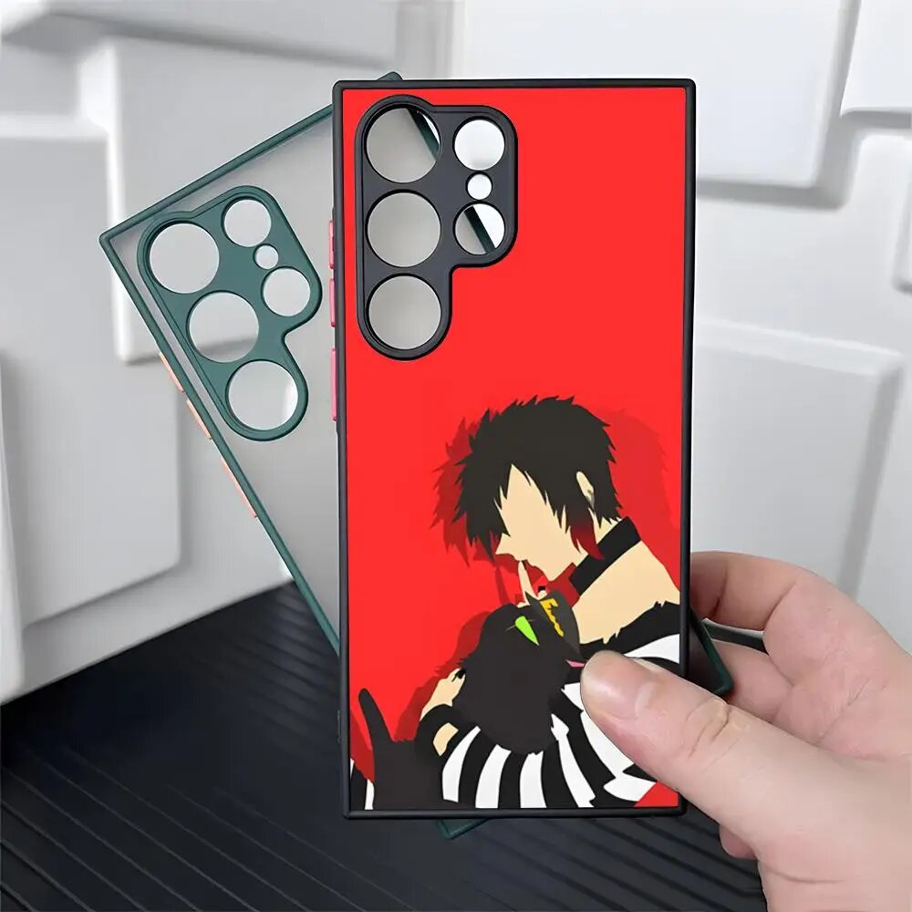 Чехол для телефона Anime Nanbaka для Samsung S25 Ultra S24 Fe S23 S22 S21 Plus A53 A55 A54 A53 A16 A14 A13 Матовый чехол