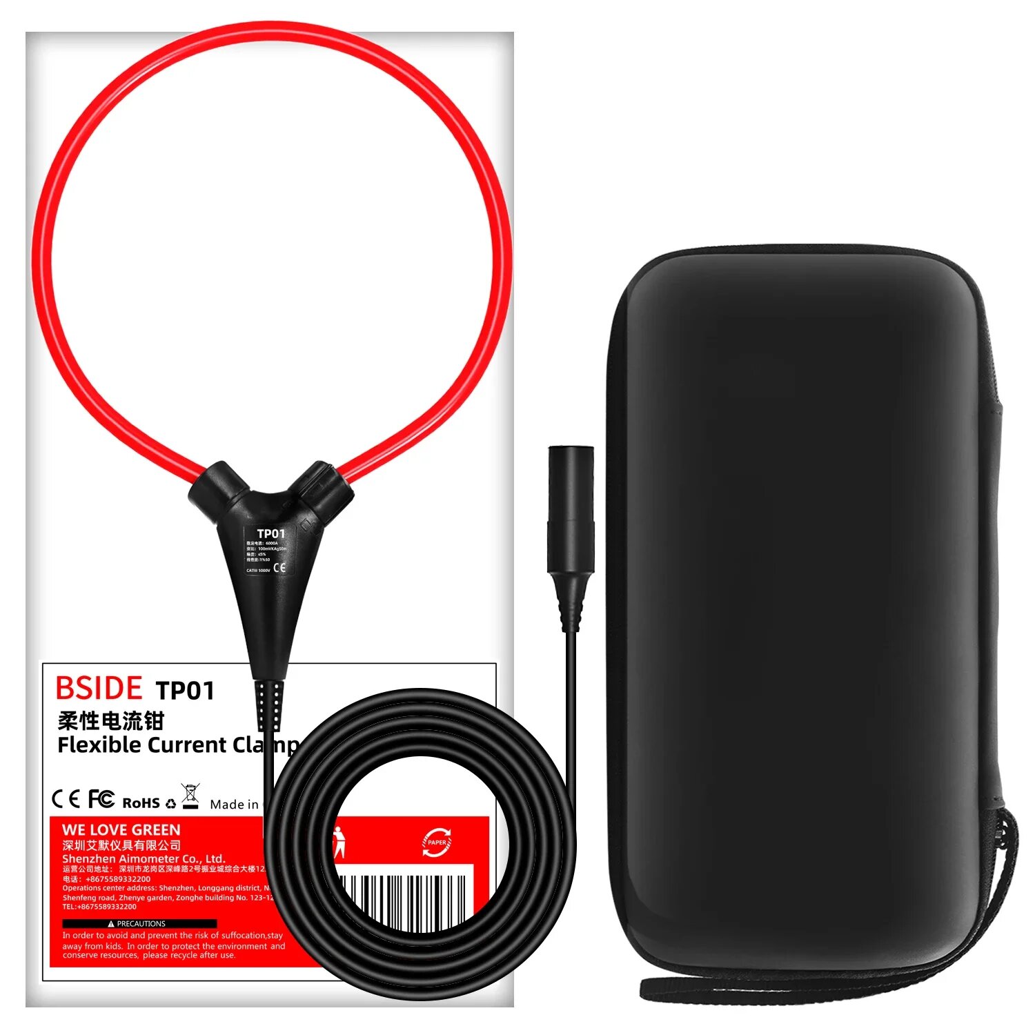 BSIDE TP01 Гибкий токовый зажим MAX-6000A