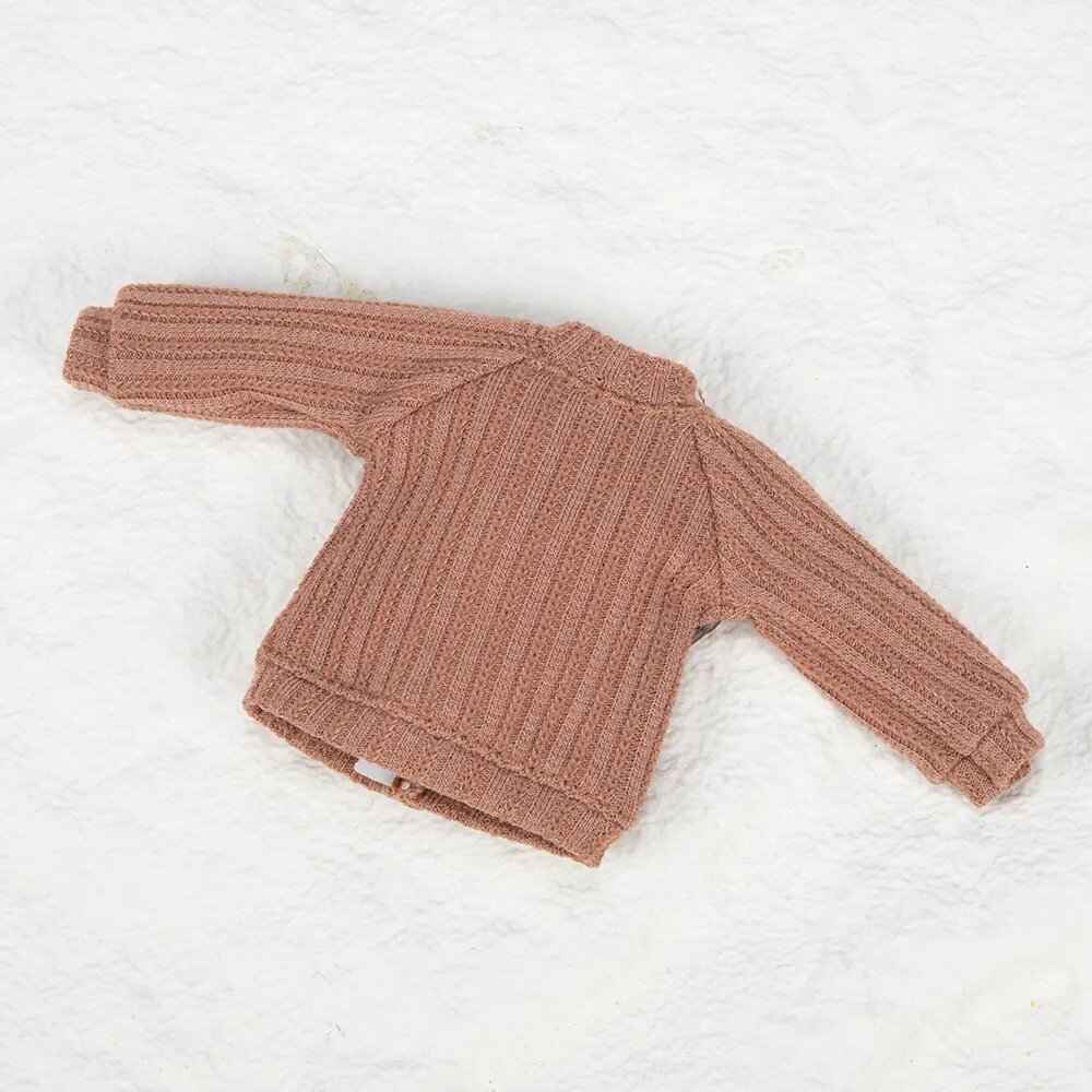 Коричневый вязаный свитер для кукол Ob11, A2, 10cm