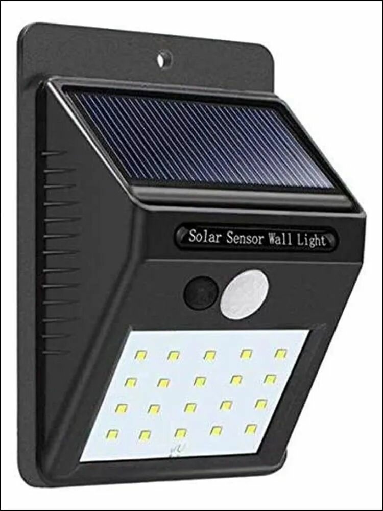 Эксклюзивный уличный светильник на солнечных панелях с 20 SMD LED, оснащенный мощным аккумулятором и датчиком движения для водонепроницаемого освещения фасадов домов