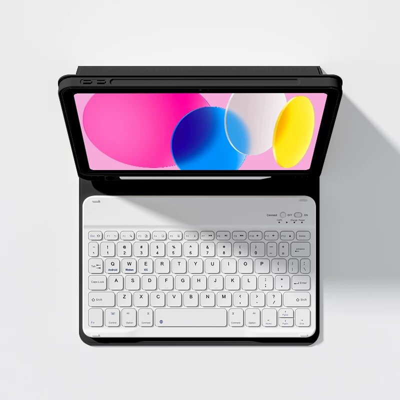 IPad Pro 11-дюймовый 2025 магнитная разборная клавиатура и кожаный чехол с отделением для ручки благородный черный