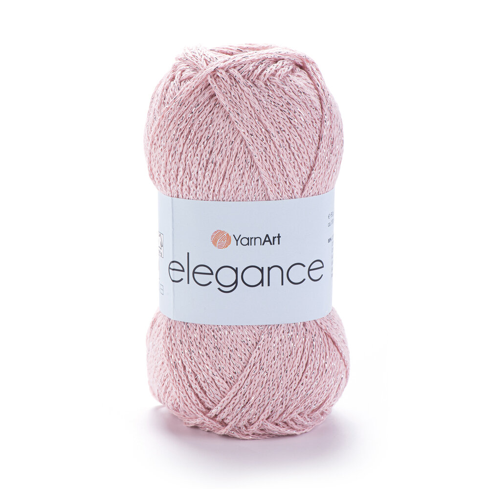 Пряжа для вязания Yarnart Elegance 108 пудра 50 гр/130 м 88% хлопок, 12% люрекс
