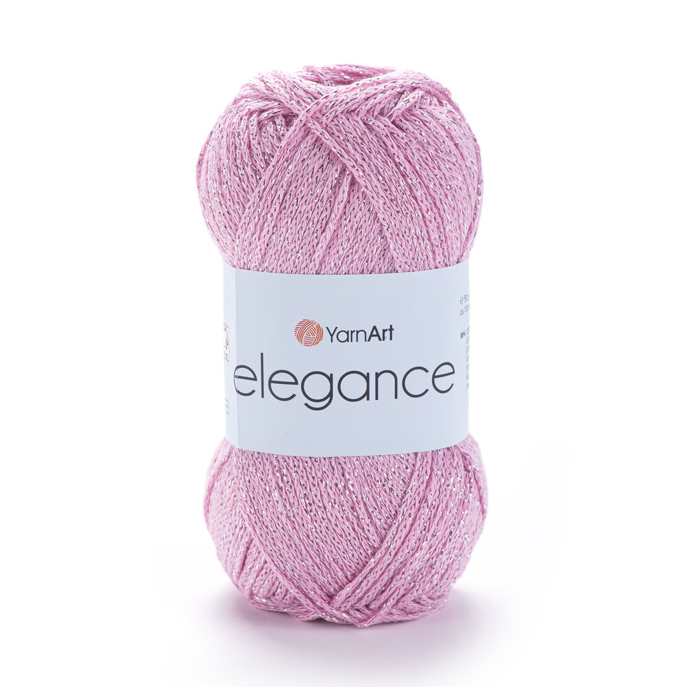 Пряжа для вязания Yarnart Elegance 109 розовый 50 гр/130 м 88% хлопок, 12% люрекс