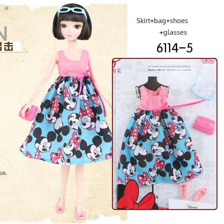 Одежда для куклы Little Jenny Momoko Ke'er 30cm (6-дюймовая): повседневная спортивная одежда, модное платье, наряды для
