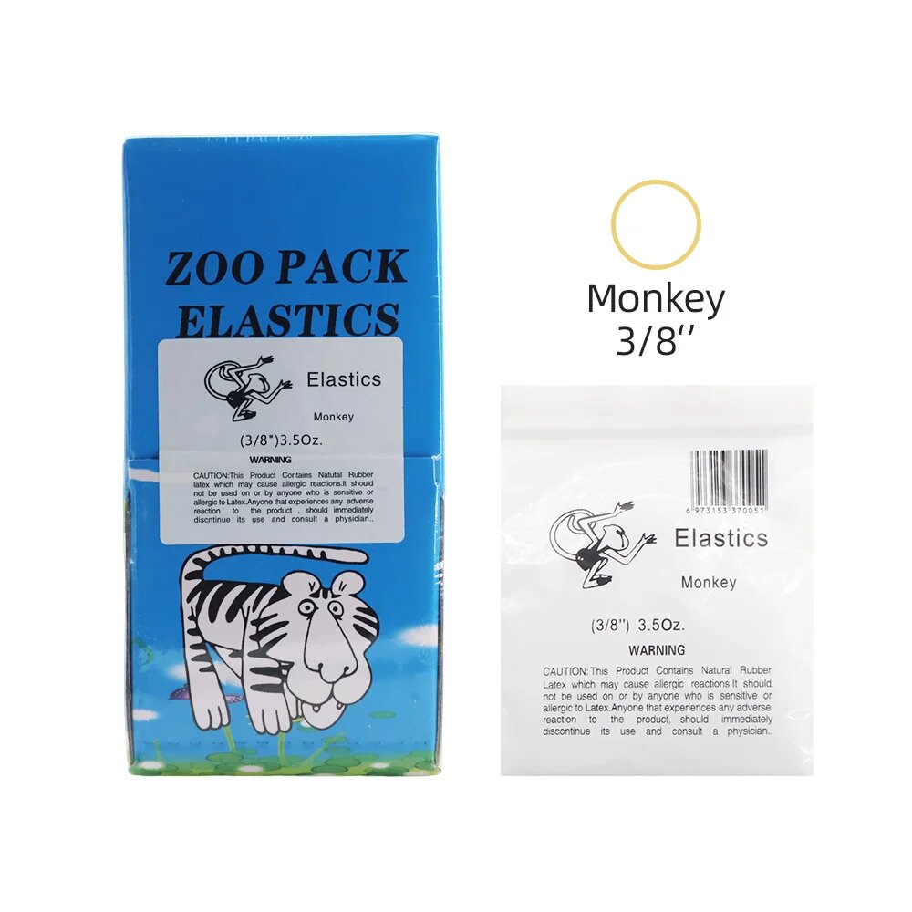 Резинки ортодонтические Monkey 3/8" Zoo Pack