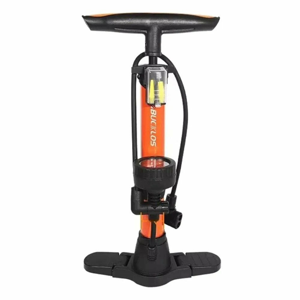 Насос для велосипедных шин Schrader/Presta 160 PSI с манометром высокого давления, оранжевый.