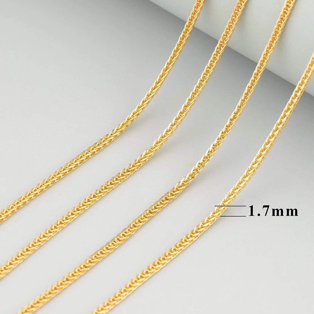 GUFEATHER корейская цепочка 18-каратное золото с родиевым покрытием